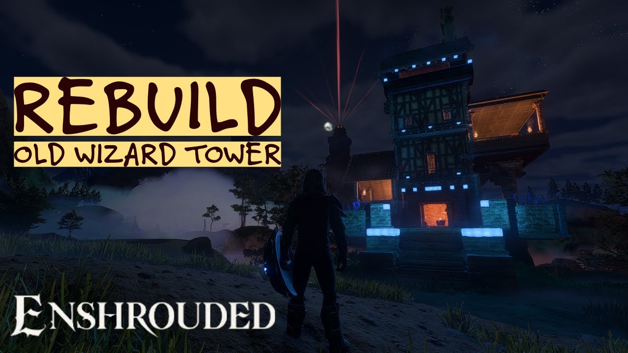 I rebuild old wizard tower as my base in Enshrouded - YouTube