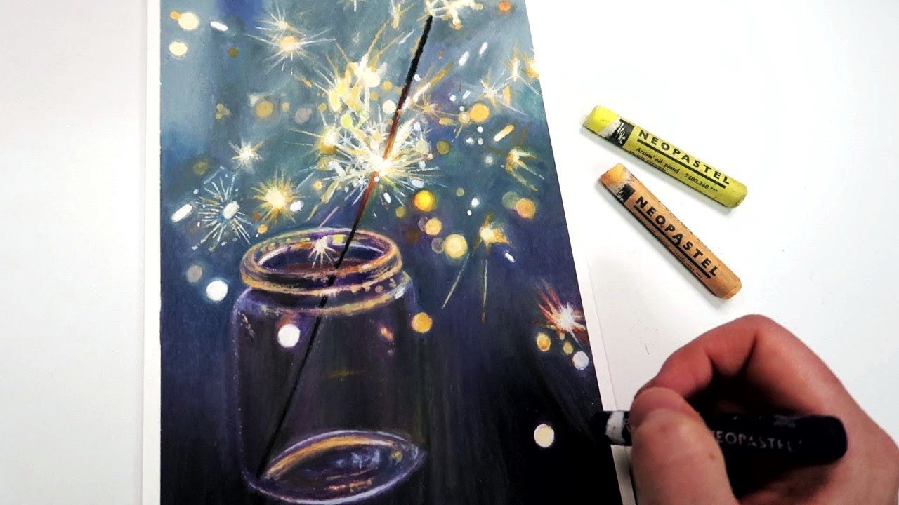 Twinkle｜Oil Pastel Drawing By Ohu Sia - YouTube