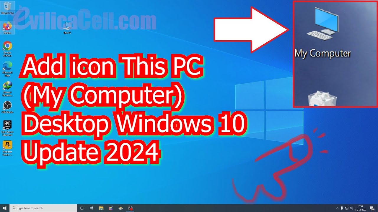 Menampilkan Icon Computer (This PC) Windows 10 Work - YouTube