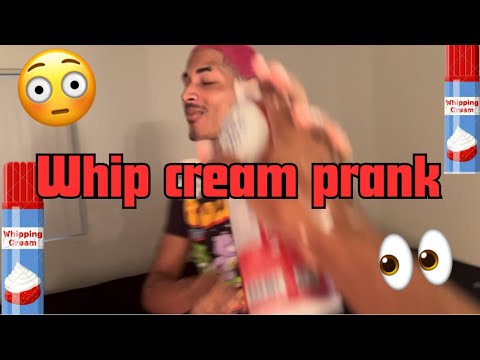 WHIP CREAM PRANK! | HE GOT MAD 😡 😳🤣 - YouTube