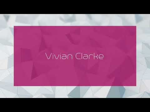 Vivian Clarke - appearance - YouTube