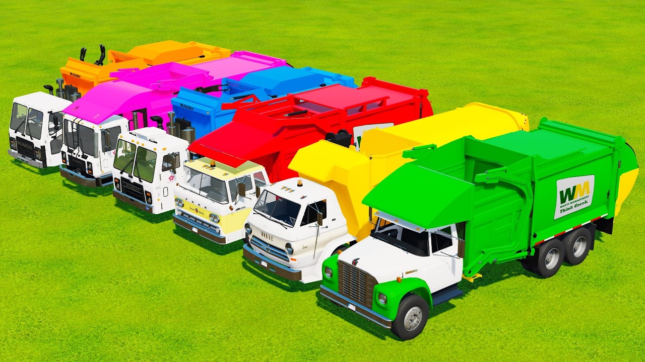 TRANSPORTING ALL GARBAGE TRUCKS WITH VOLVO TRUCKS! Farming Simulator 22 ...