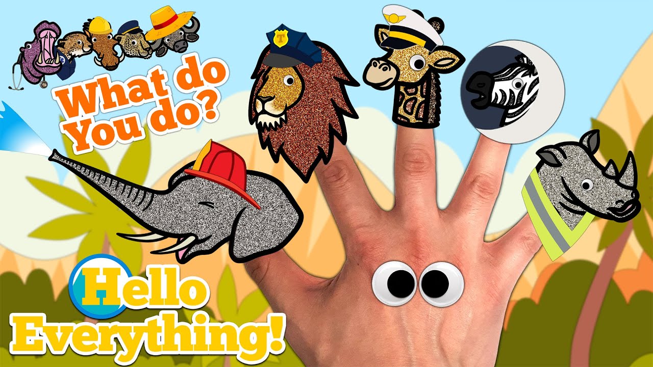 Jobs Song for Kids | What Do You Do? | Animals Finger Family | Kids ...
