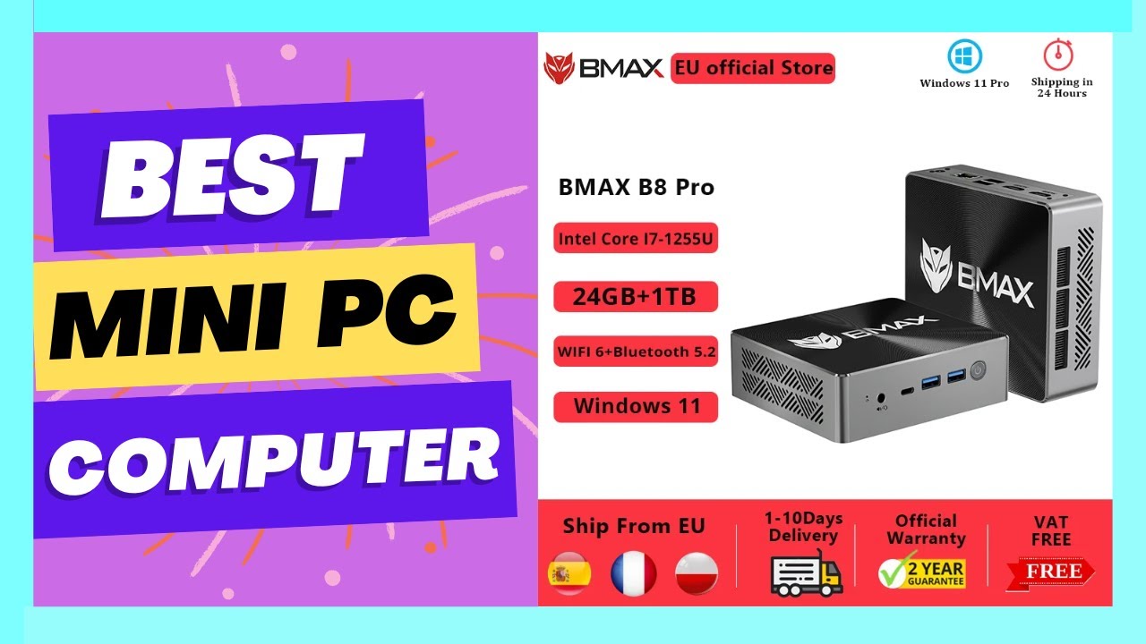 BMAX B8 Pro Mini PC Intel Core i7-1255U 10 Cores Processor Up to 4.7GHz ...