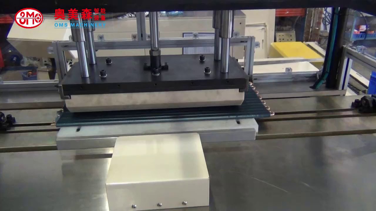 Evaporator cut and bend machine--OMS MACHINERY - YouTube