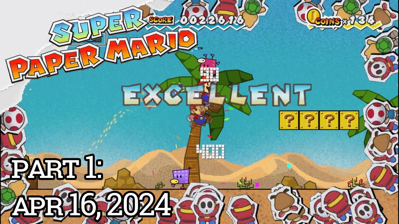 [VOD] Super Paper Mario (PART 1: Prologue + Chapter 1) - YouTube