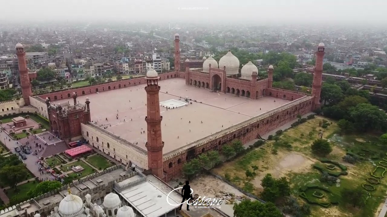 Badshahi Mosque | Grand Mosque | Lahore | Aerial View | HD | Flyover ...