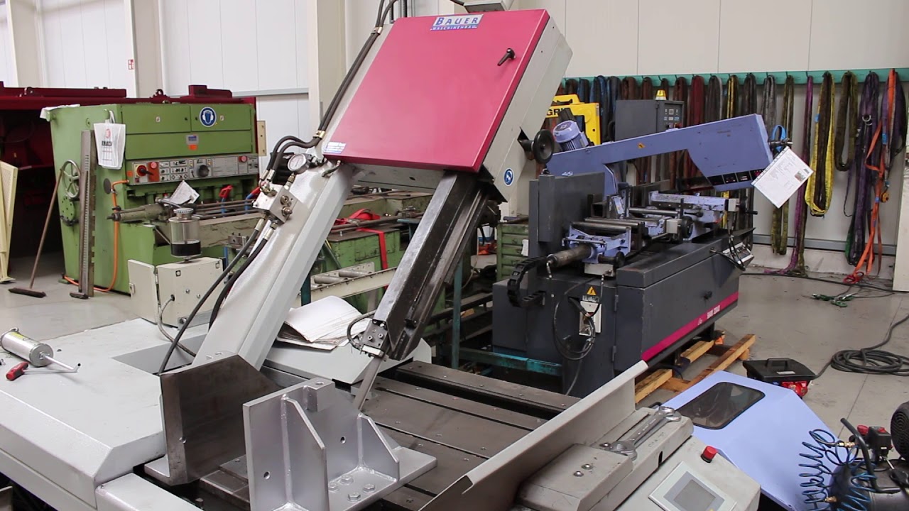 BAUER VG 450 L Vertikalbandsäge - YouTube