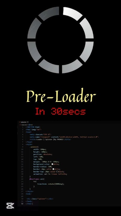 Animate a Pre-loader with CSS Transitions #coding #viralvideo #viralshorts #html #css # ...