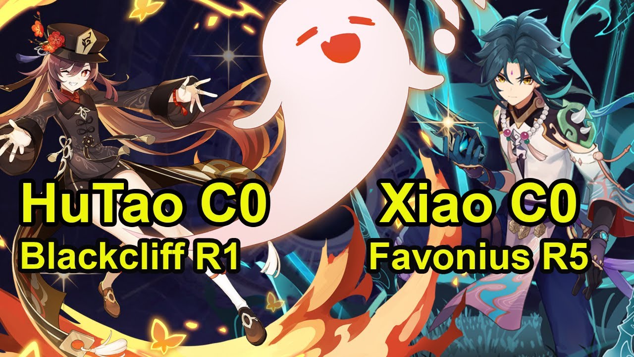 Hu Tao C0 Blackcliff R1 Double Hydro & Xiao Favonius R5 SPiral AByss ...