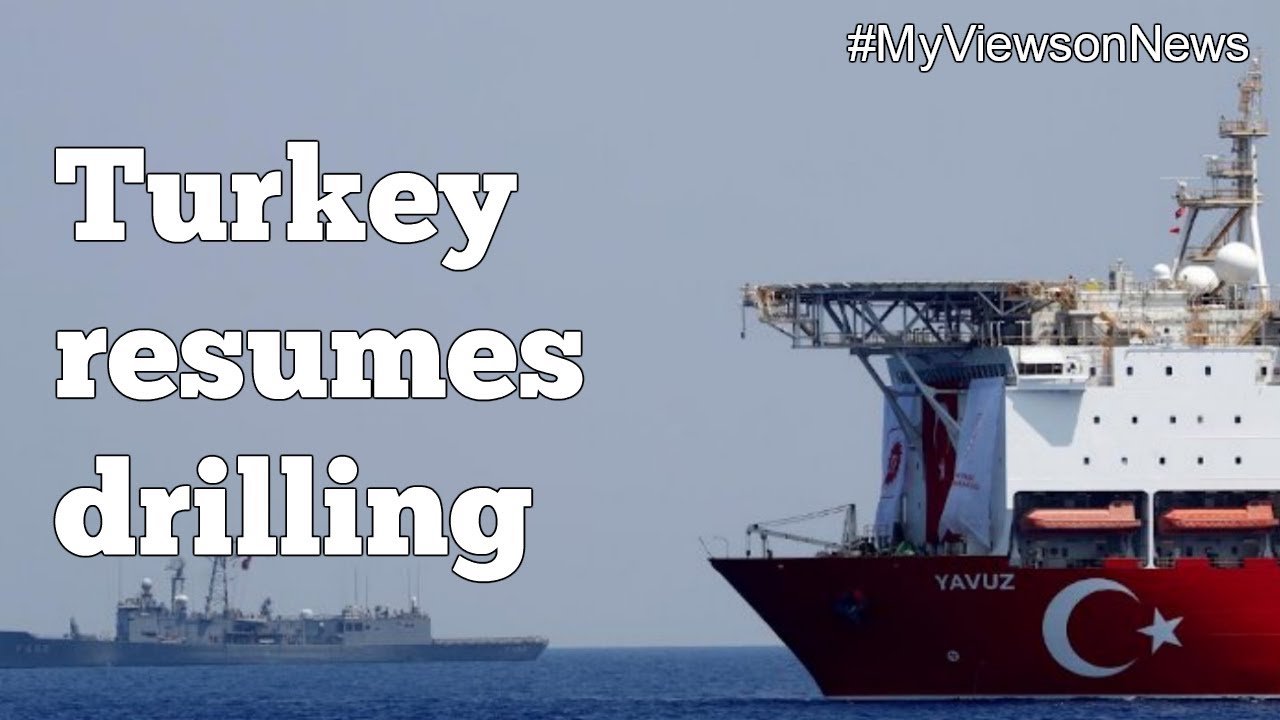 Turkey resumes drilling in Mediterranean - YouTube