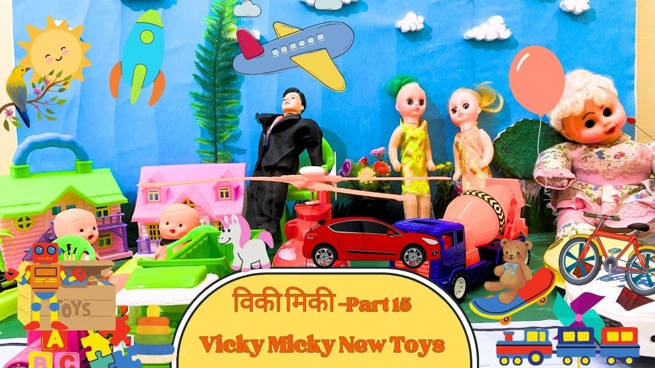 Vicky Micky wala cartoon part-15 | barbie doll all day routine in indian village | barbie ki ...