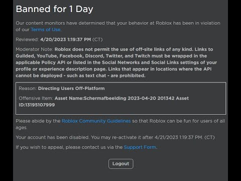 account ban for 1 day? - YouTube