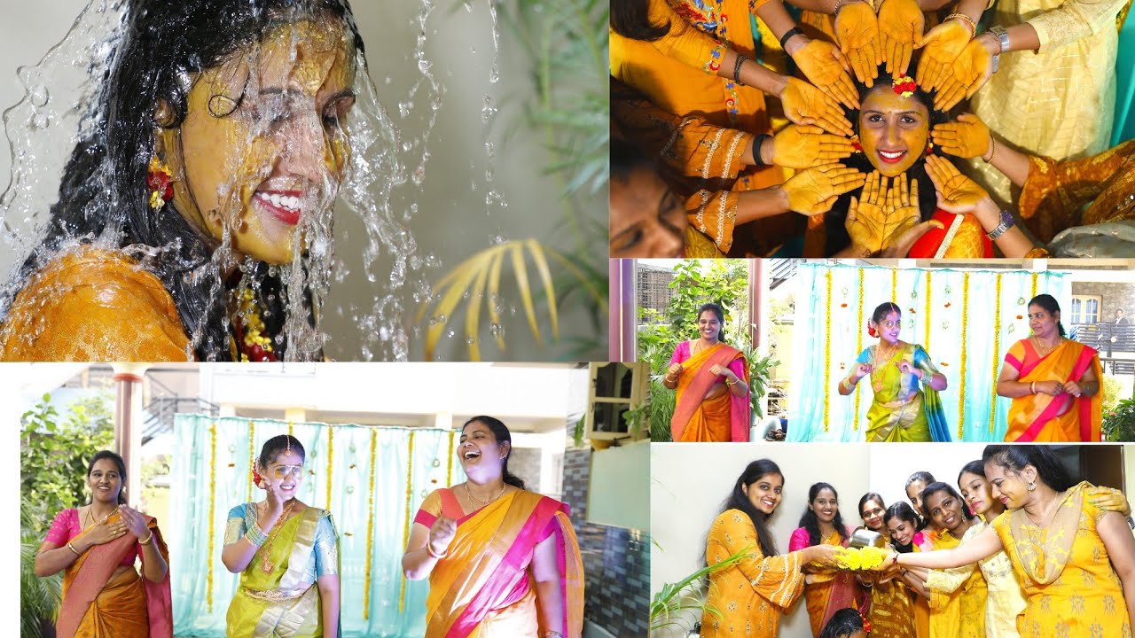 ಮನೆಯಲ್ಲೇ grand haladi celebration/dance/family #haladi - YouTube