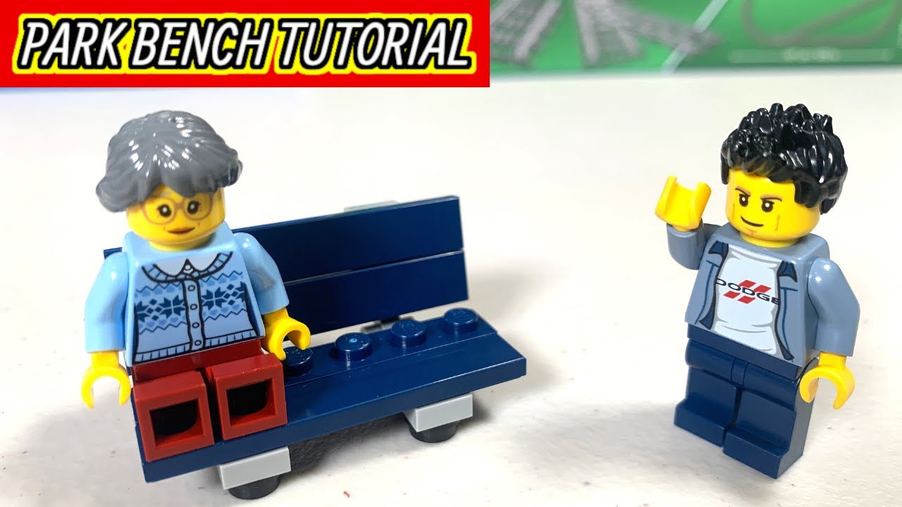 LEGO Tutorial - LEGO Park Bench MOC LEGO Street Furniture LEGO Seat ...