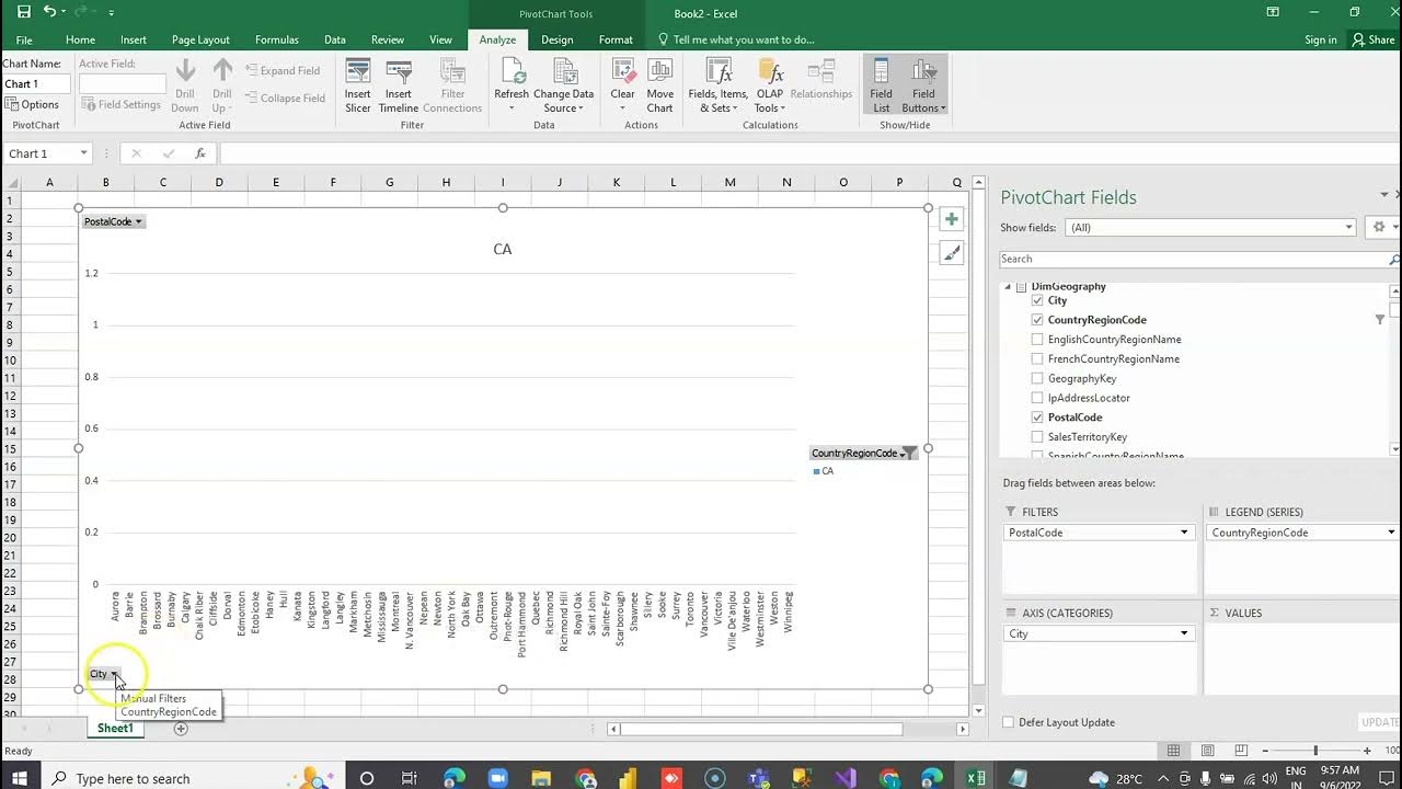 Lesson14 - Excel Pivot Chart SSAS Cube- SSAS 1000 Videos - YouTube