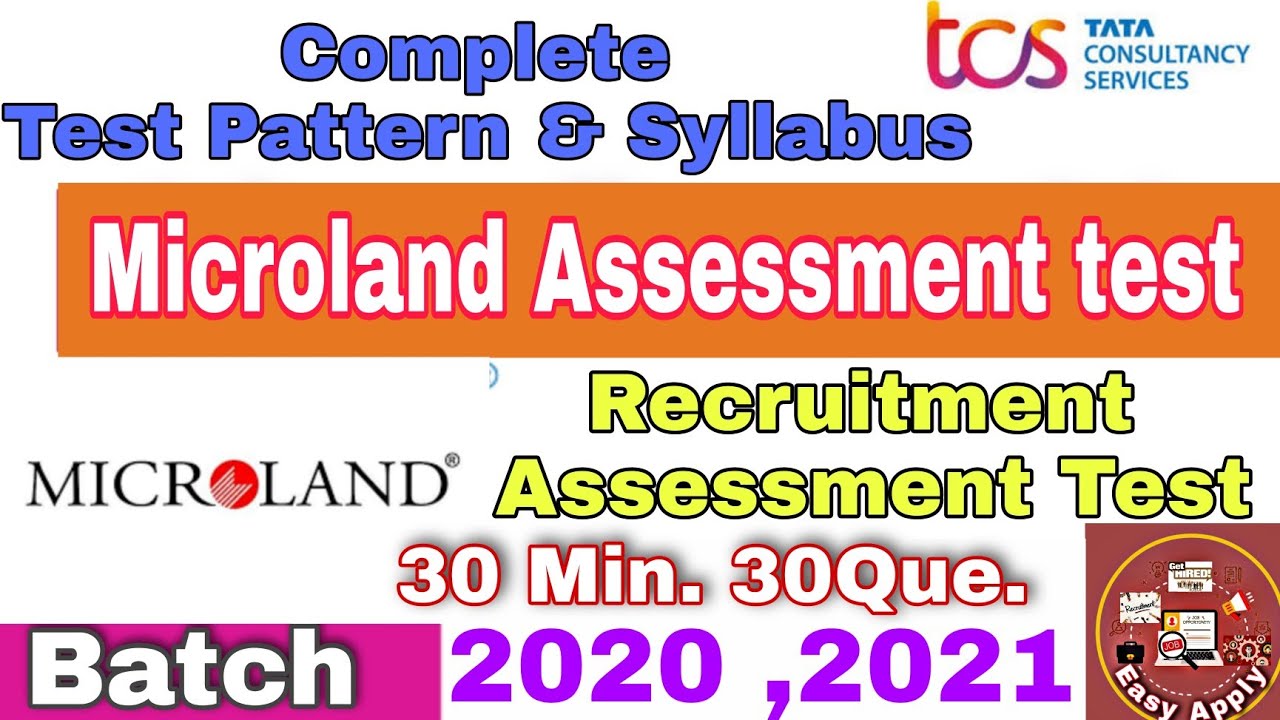 Microland Assessment | GET Batch - Aptitude Skill Assessment(6th Jan'22 ...