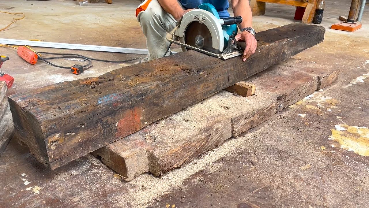 The Most Professional Recycling Of Ship Wood Ever- The Dining Table Is ...