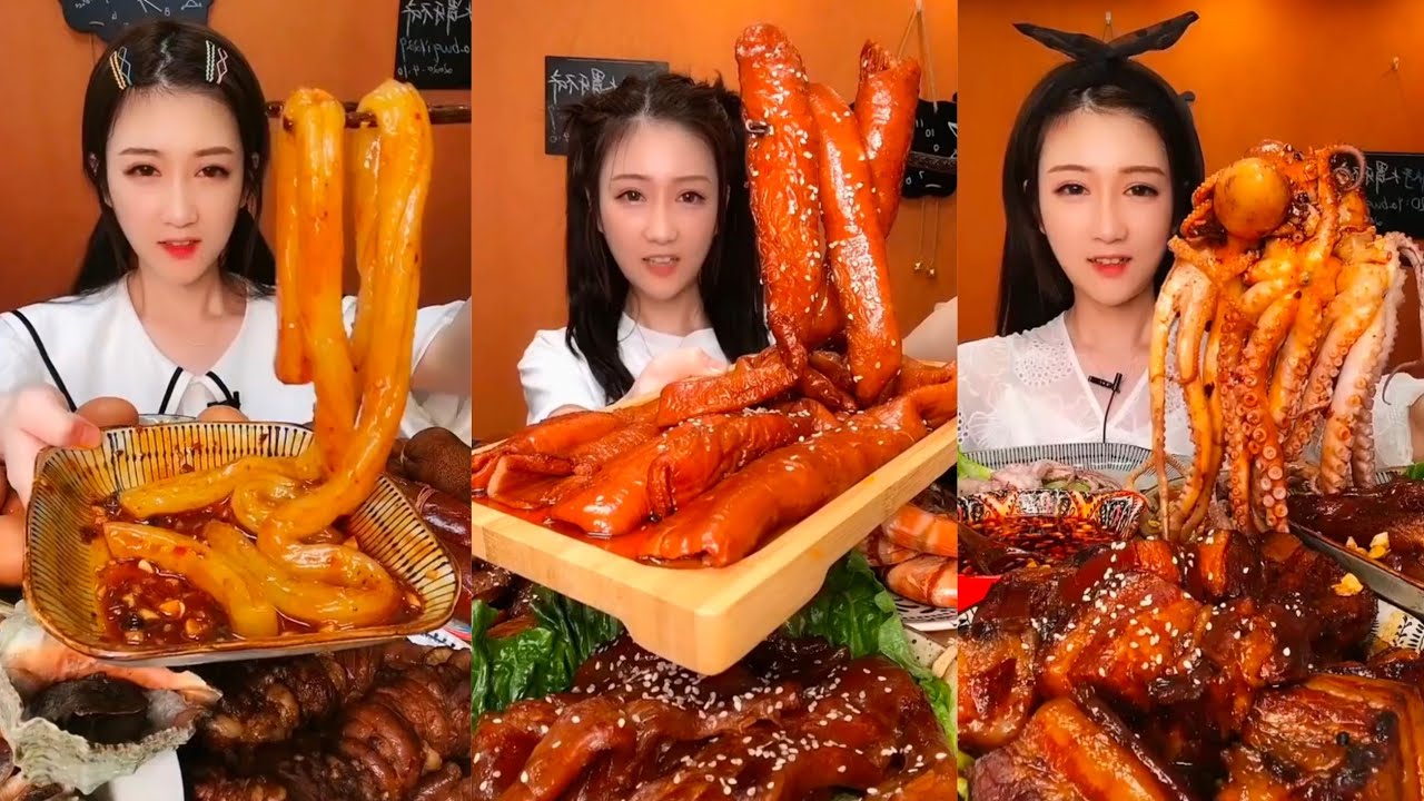 คนน่ารัก มักกินเยอะ Cute Chainess girl Eating show คนจีนกินโชว์ ep.99 ...