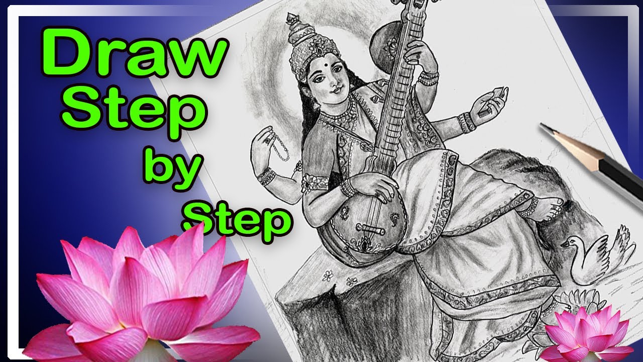 # SaraswatiDevi #Saraswati How to Draw Saraswati Devi | Time-lapse ...