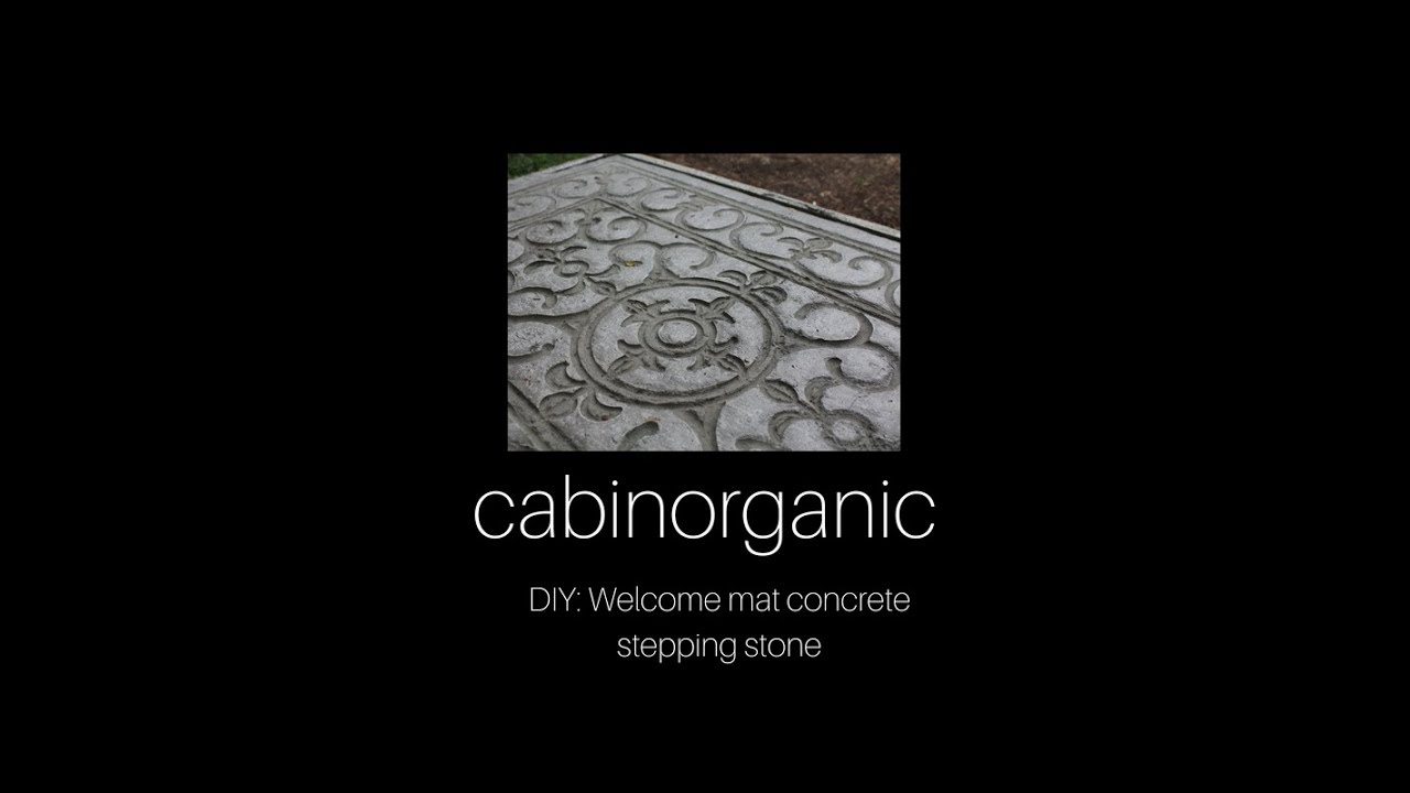 Welcome mat concrete stepping stone - YouTube