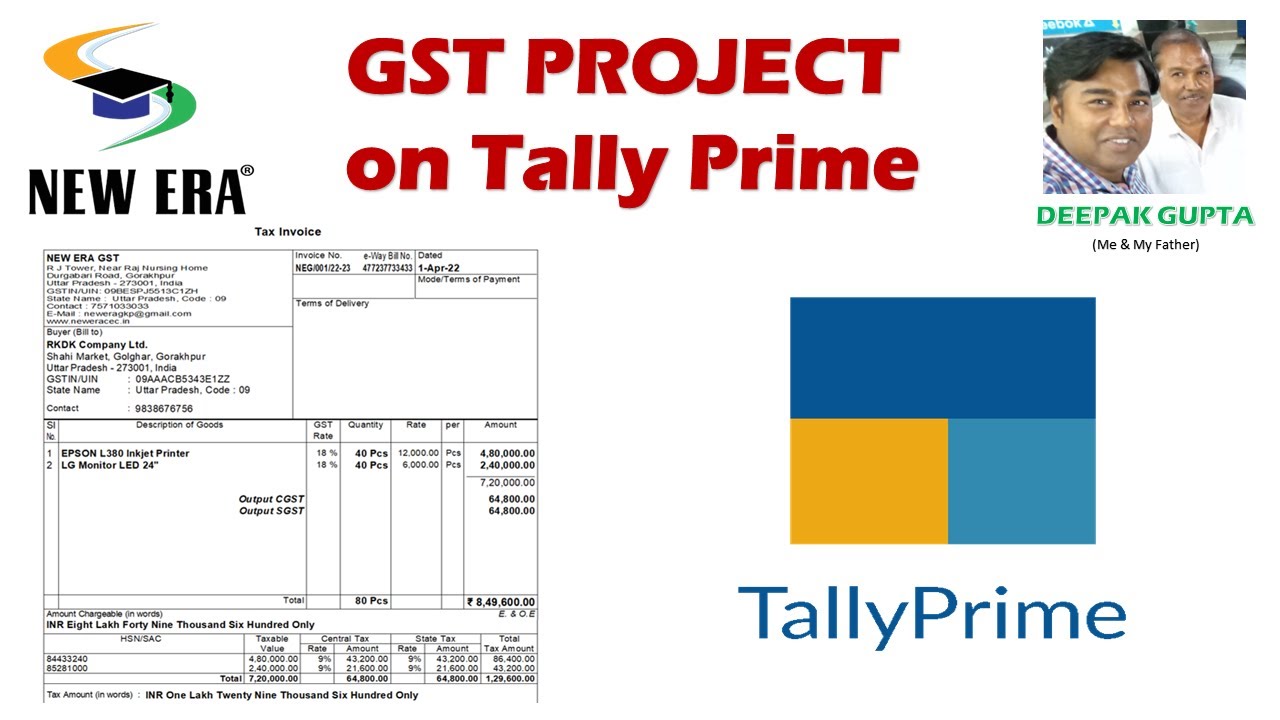 GST Project on Tally Prime By Deepak Gupta Part-1 (2024) - YouTube