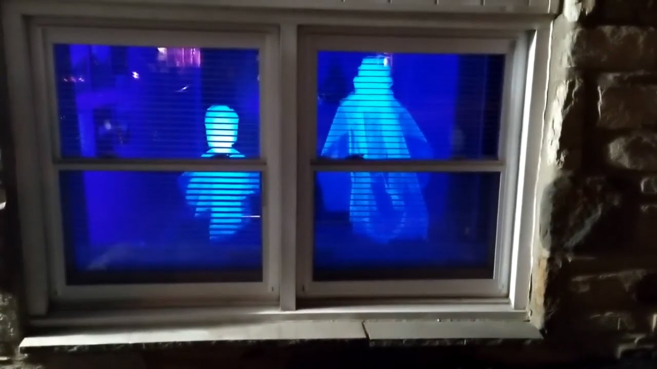 DIY Halloween Floating Window Ghosts (Downstairs) - YouTube