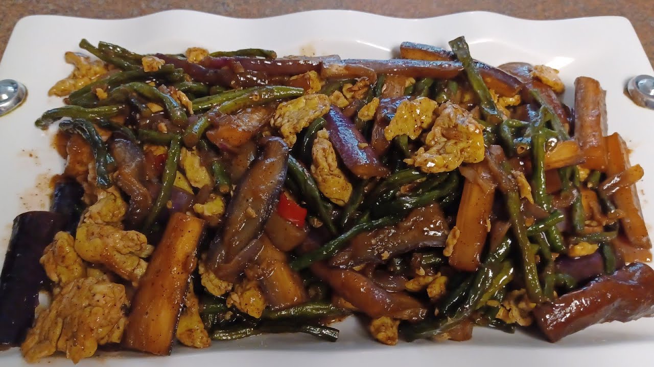 STIR FRIED EGGPLANT WITH STRING BEANS. VERY HEALTHY & DELICIOUS=SLIM ...