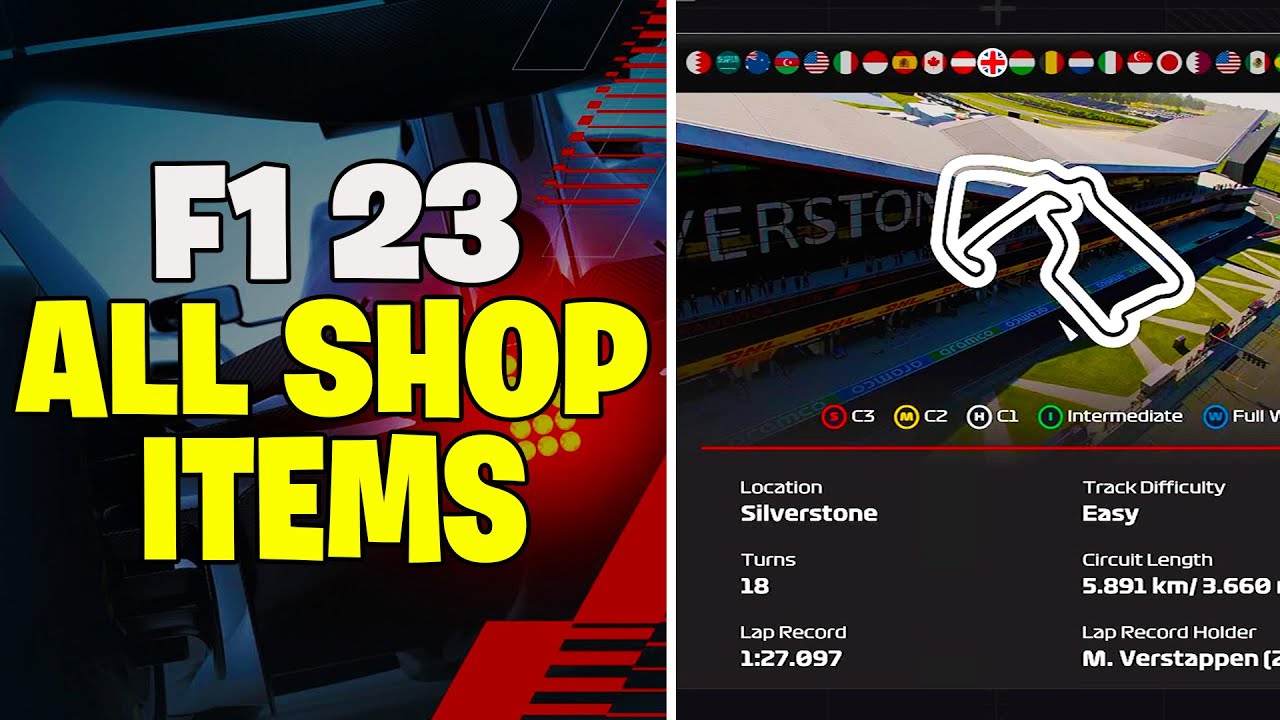 F1 23 - EVERY ITEM IN SHOP! - YouTube