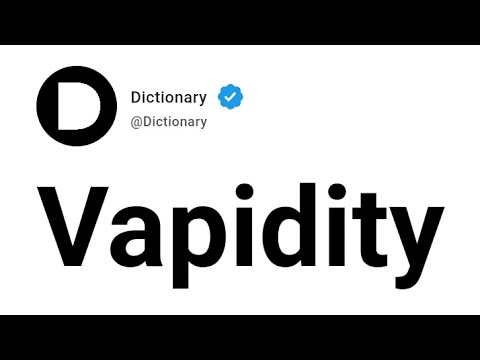 Vapidity Meaning In English - YouTube