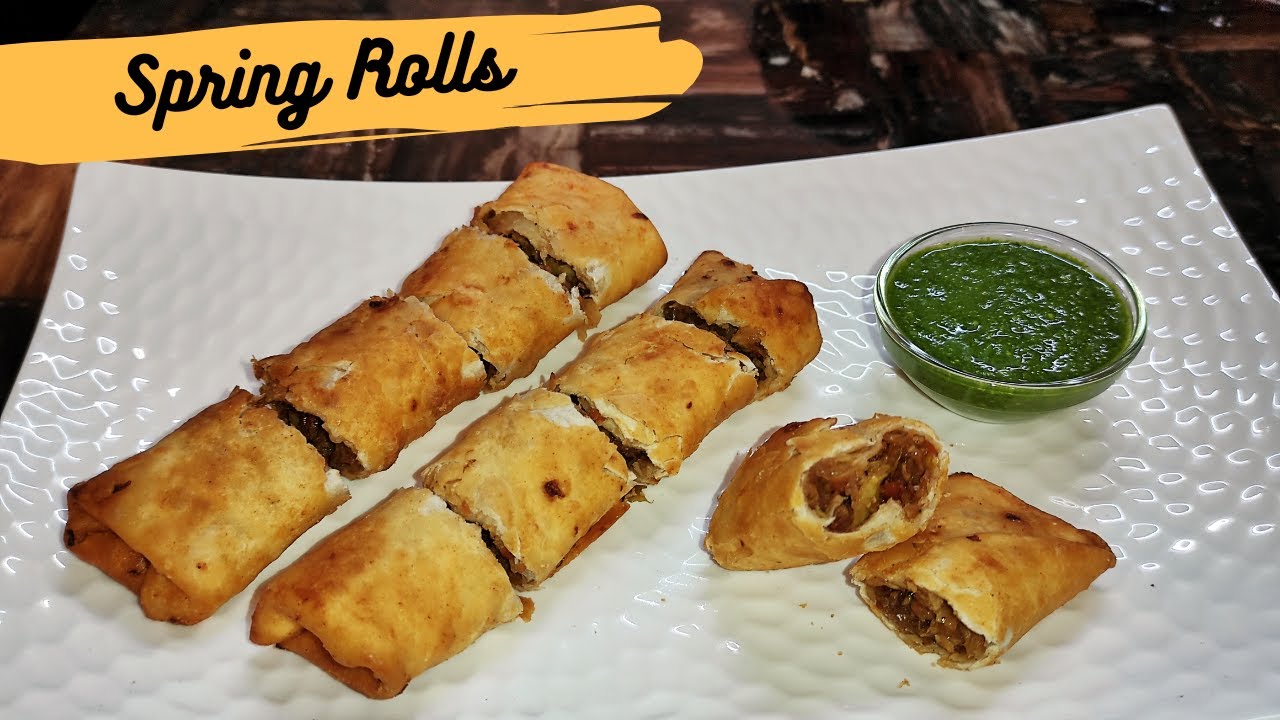 Spring Rolls Recipe | घर पर बनाये एकदम स्वादिष्ट स्प्रिंग रोल | Desi ...