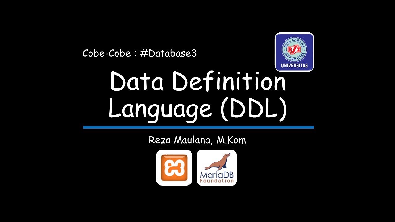 Cobe-Cobe : #Database3 (Data Definition Language) - YouTube