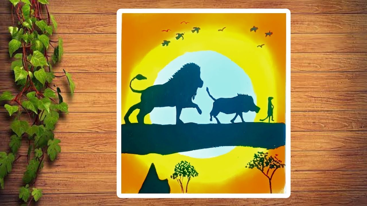 Hakuna Matata 😁 | The Lion King Movie Drawing | Soft Pastel Drawing ...