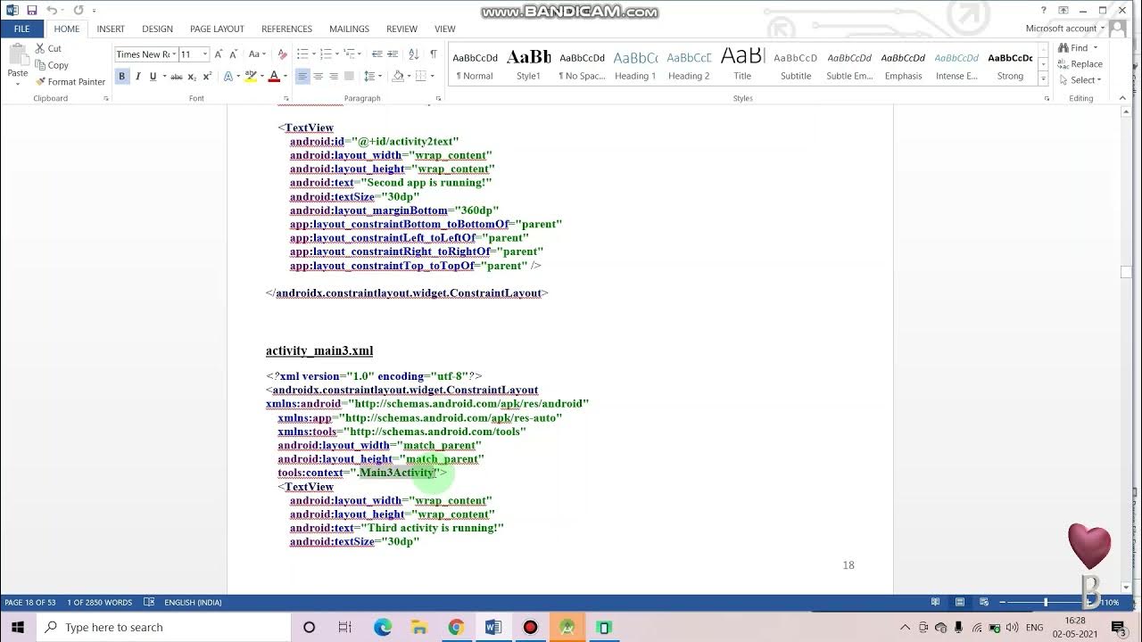 Android Mobile Programming Practical 3 B Bscit Sem 6 Practs Creating Multiple Activities