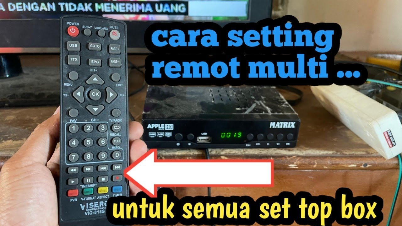 Cara setting remot multi visero vio-818s untuk semua settopbox - YouTube