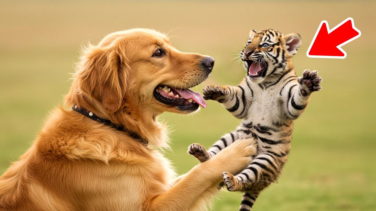 Golden Retriever Raised Lost Tiger Cub – Now, They’re Inseparable ...