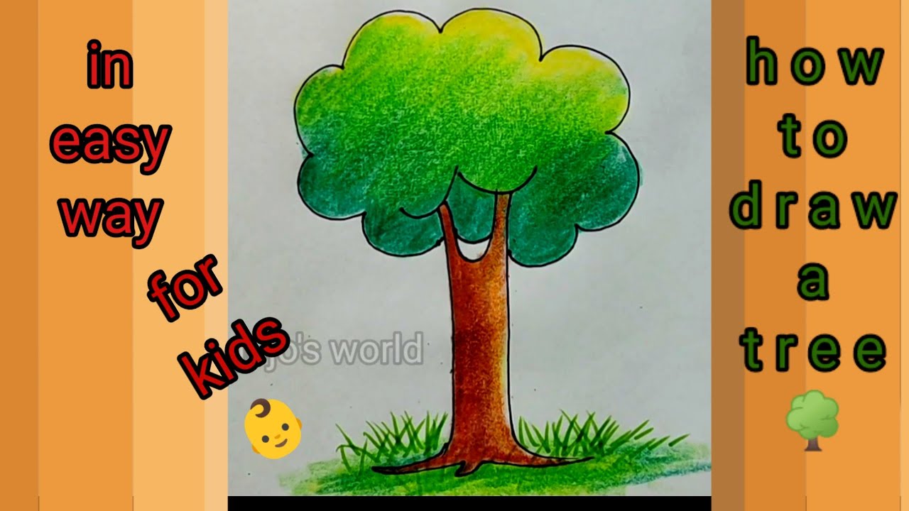 #how to draw a tree in easy way || #forkids @Jojos.world-200 - YouTube