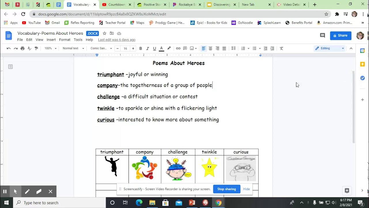 Vocabulary- Poems About Heroes - YouTube