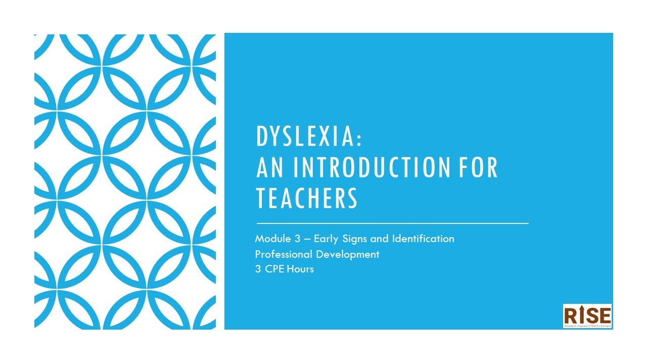 Dyslexia: Module 2 - An Introduction for Teachers - Brain Science of ...