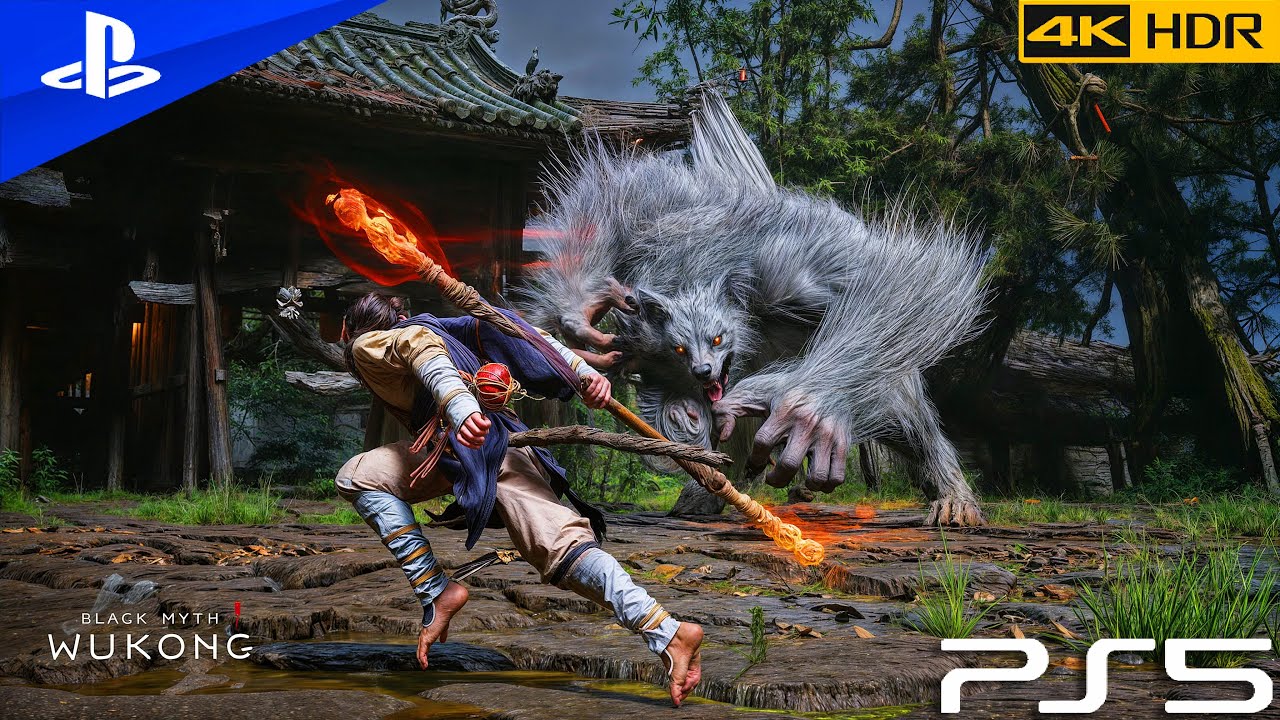(PS5) GIANT WOLF vs MONKEY KING | Realistic Immersive ULTRA Graphics ...