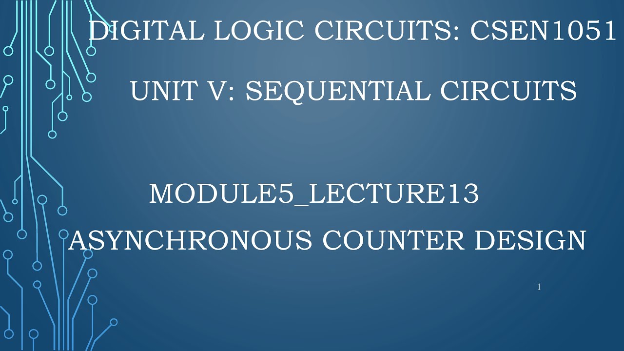Mod5_lect13:Asynchronous counters design - YouTube