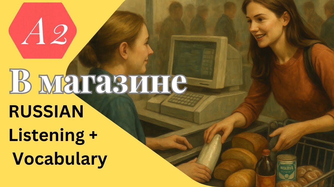 🎥Shopping in Russian: Easy Food & Drink Vocabulary – “В магазине. Эмили ...