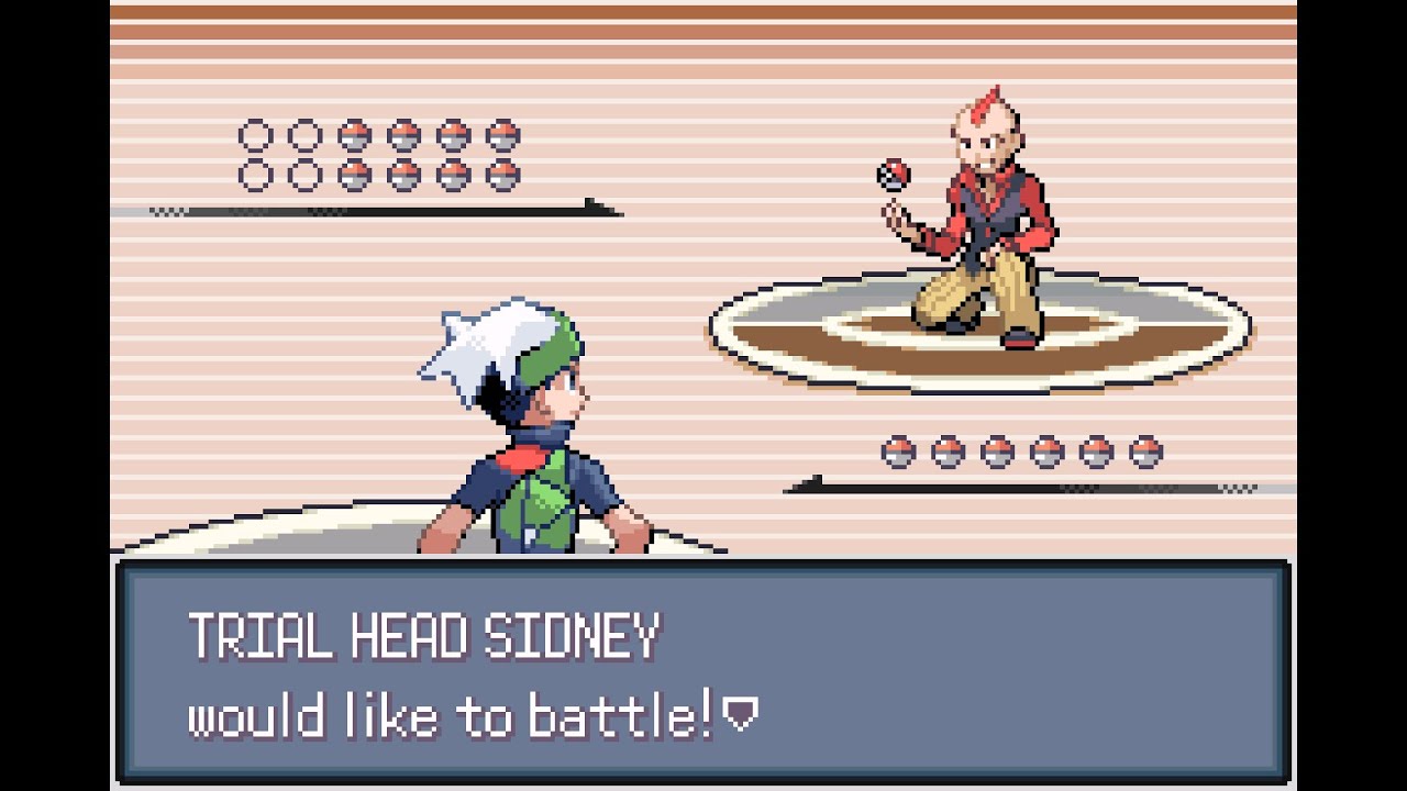Pokemon Parallel Emerald • Trial Head Sidney - YouTube