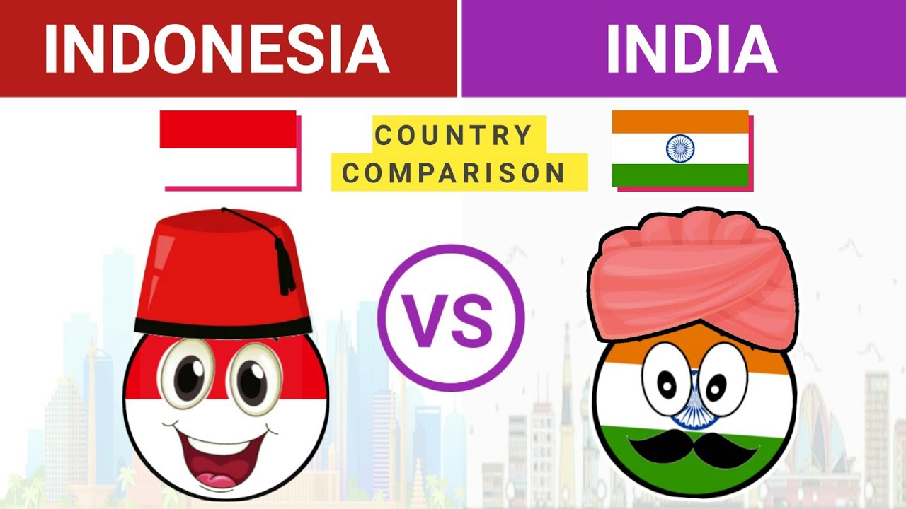 Indonesia 🇮🇩 Vs India 🇮🇳 - Country Comparison - YouTube