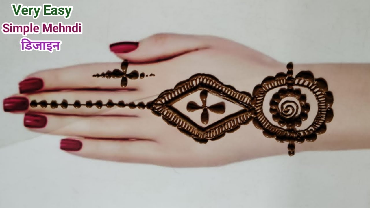 Very Easy and Simple Mehndi || Henna Mehndi Design || Easy Mehndi - YouTube