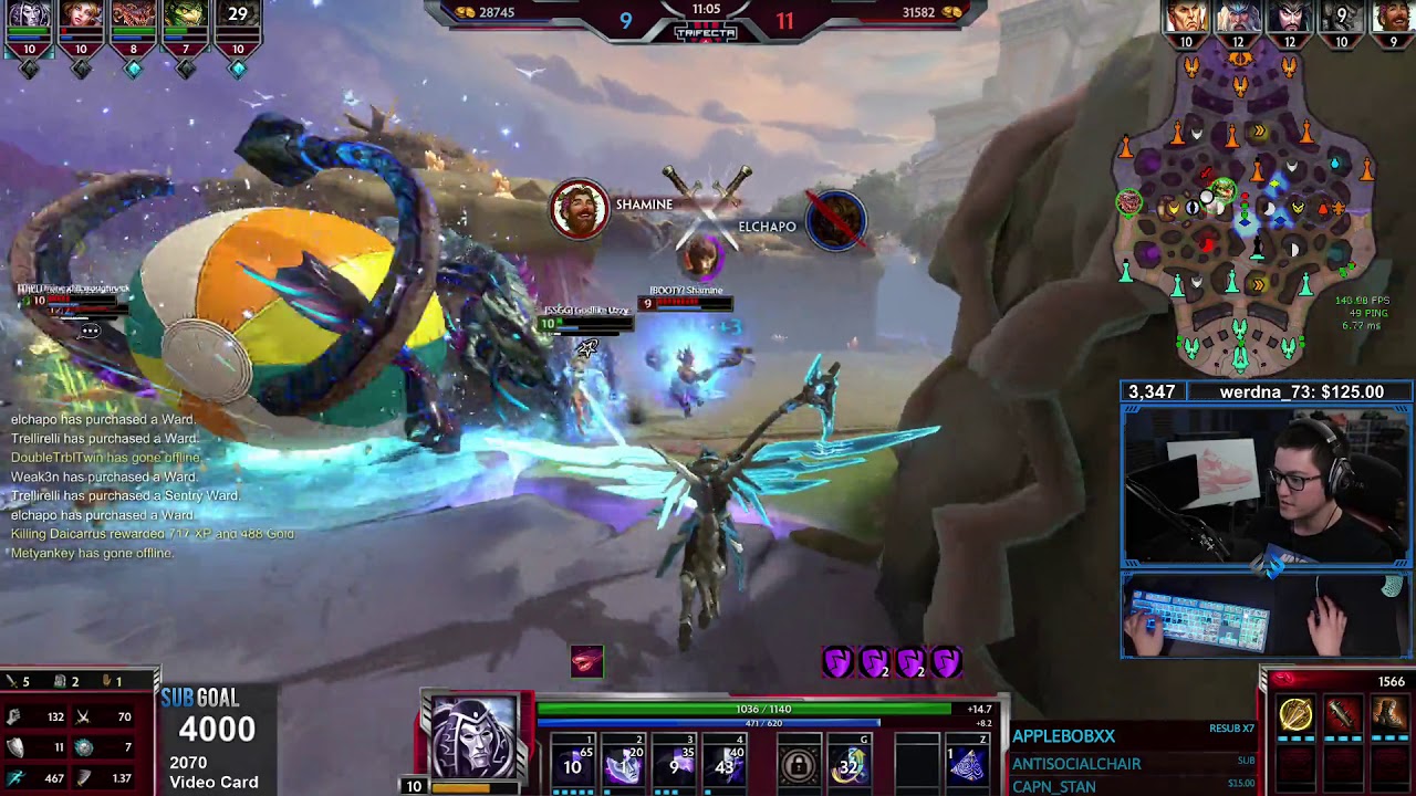 Thanatos: Snipe The Streamer with Chapo, SoloDoubleJ, TrelliRelli, and Uzzy! - Smite - YouTube