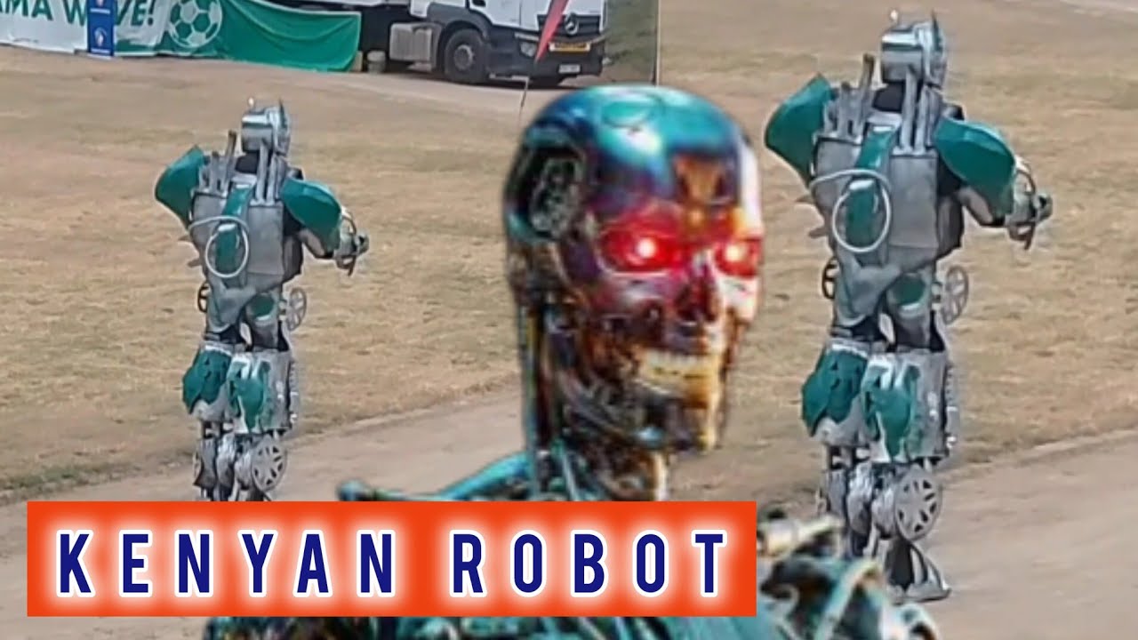 FIRST ROBOT TO BE SEEN IN KENYA WALKING AT MBARAKI MOMBASA - YouTube
