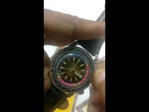 JAPAN MENS RICOH WORLD TIMER DAY DATE AUTOMATIC WRISTWATCH ORIGINAL ...