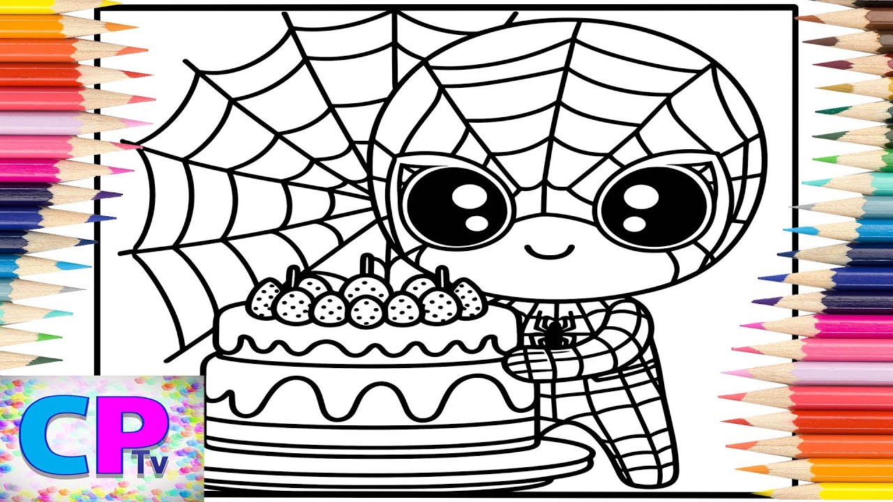 Spiderman`s Birthday Cake/Spiderman Coloring Pages/Sk-Hall & Ludwiig ...