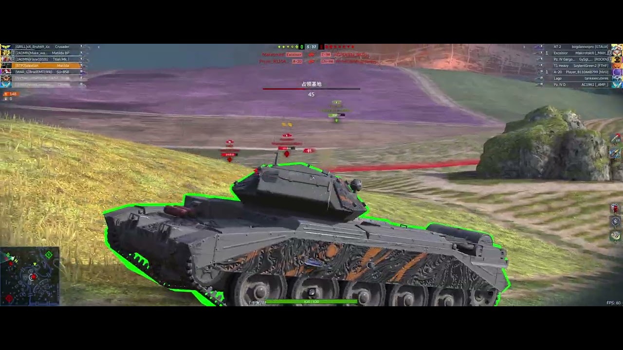WOTB tier 4 British MT Matilda daily play XII 坦克世界（战车世界） - YouTube